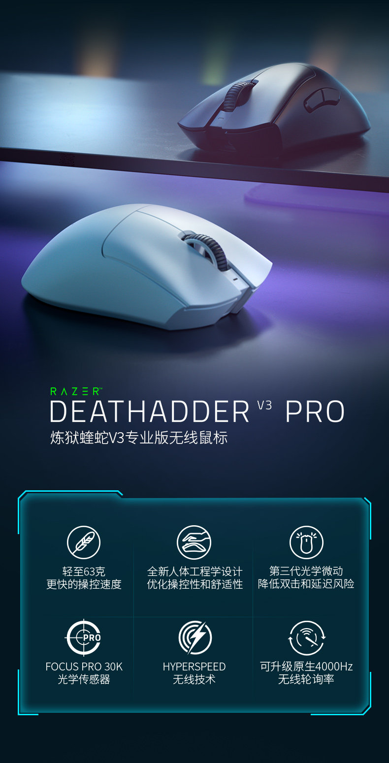 Razer Purgatory Viper V3 Professional Edition Wireless 2.4G Gaming Mouse