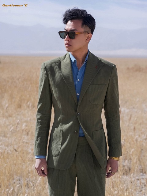 Gentlemen c Italian bubble gauze light anti -wrinkle and slim men's ...