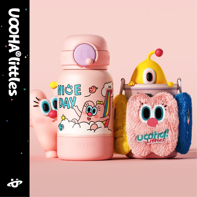 UOOHA Children's Magic Pocket Thermos Cup Girls' Large Capacity Water ...