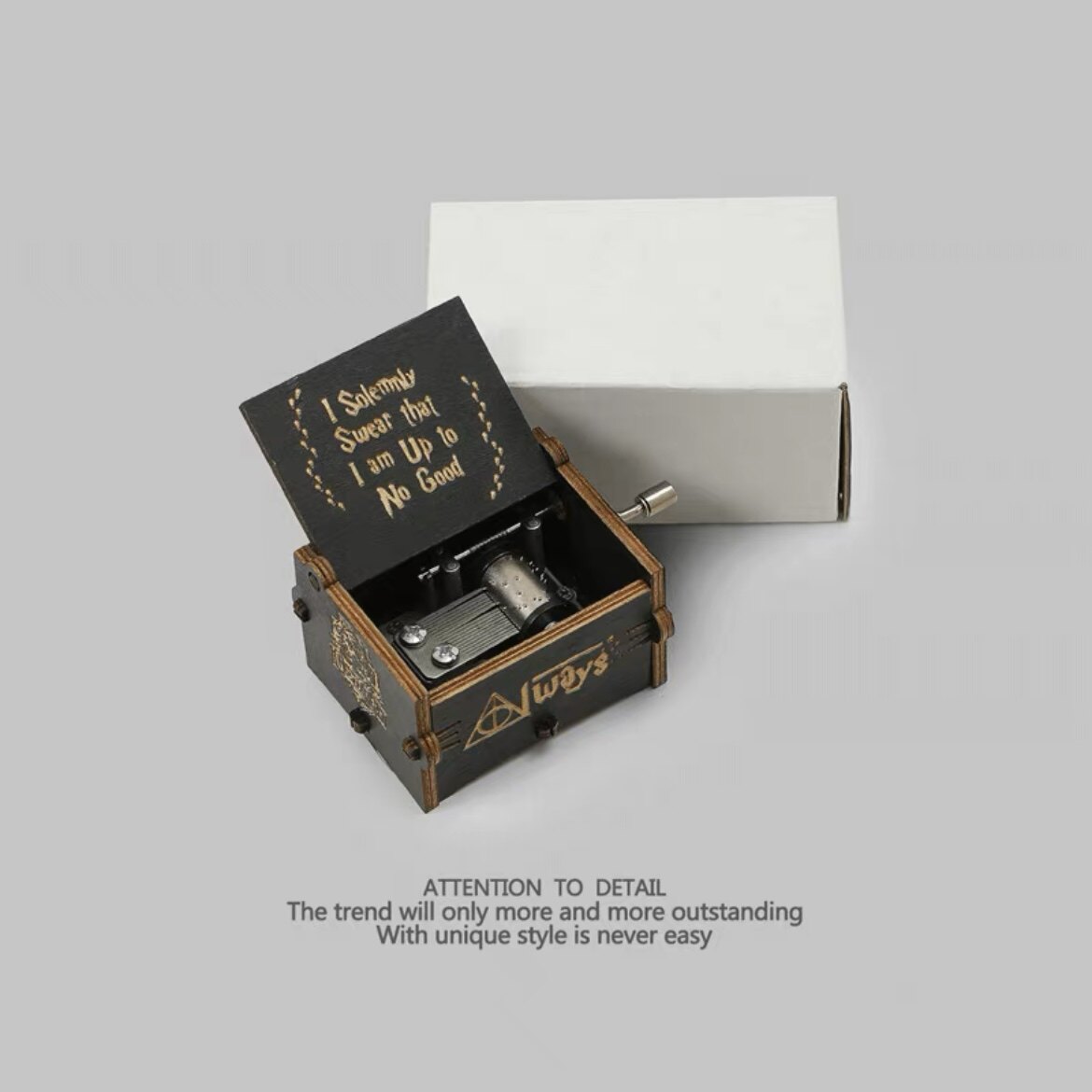 Harry Potter Hedwig Music Box - Wooden Clockwork Collectible Gift