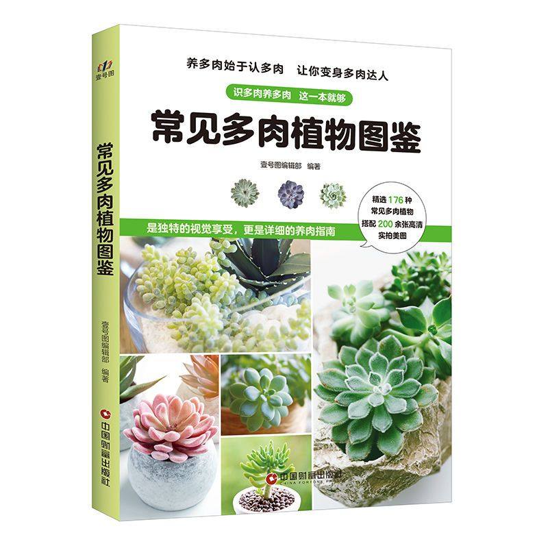 Illustrated book on common succulents, recommended books for home ...