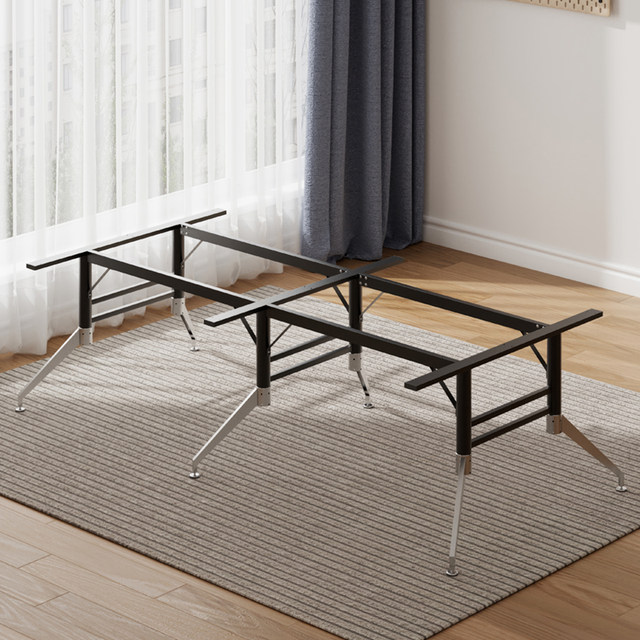 Iron desk leg bracket slate computer marble glass dining table black ...