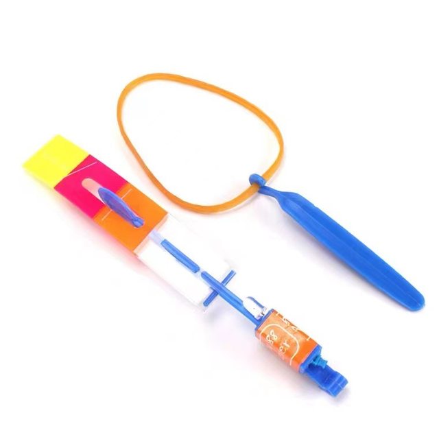 Slingshot and arrow outdoor toy glowing sky small rocket ejection ...