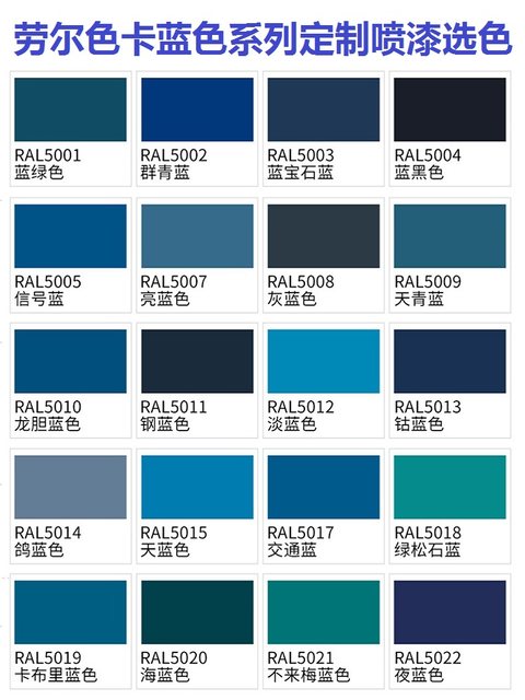 Sanhe self-painting RAL5005 signal blue 5017/5010/5015 RAL color card ...