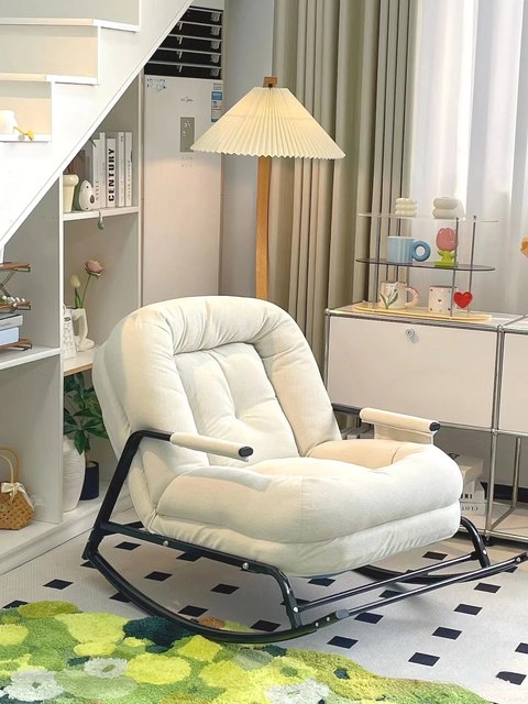 Lazy rocking chair home living room balcony leisure folding deck chair ...