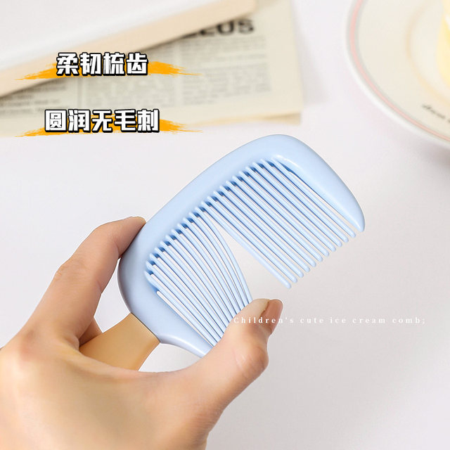 Cute plastic comb small anti-static comb children's hair tied middle ...