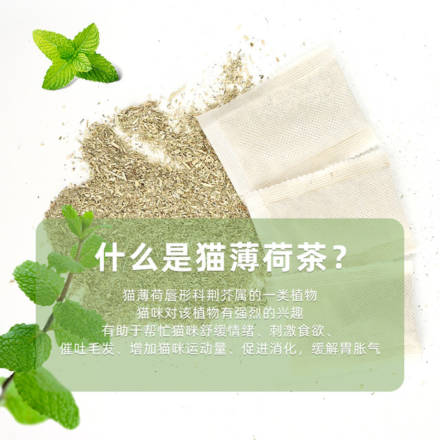 Catnip tea bags help cats drink water and digest. Cats regulate their ...