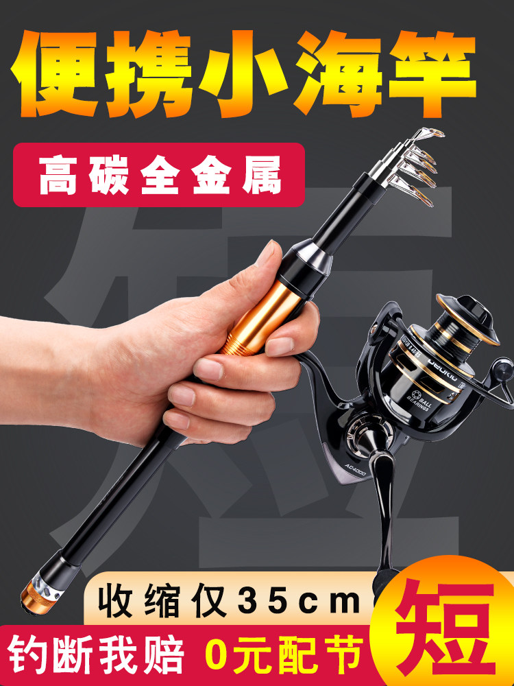 Fly Dive Mini Fishing Rod - Carbon Fiber Telescopic Sea/River Rod