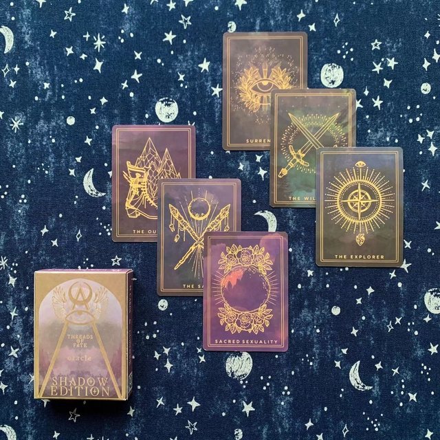 Tarot card, Taluo card, mini destiny oracle card, Threads of FateShadow ...