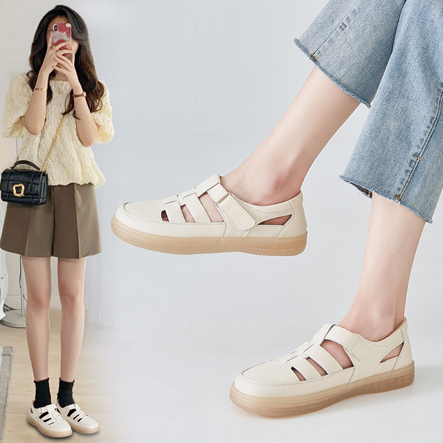 Zhr Baotou Roman Sandals Women's 2024 Summer New Outerwear Genuine ...