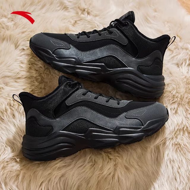 Anta men's shoes autumn and winter cotton shoes winter new leather ...