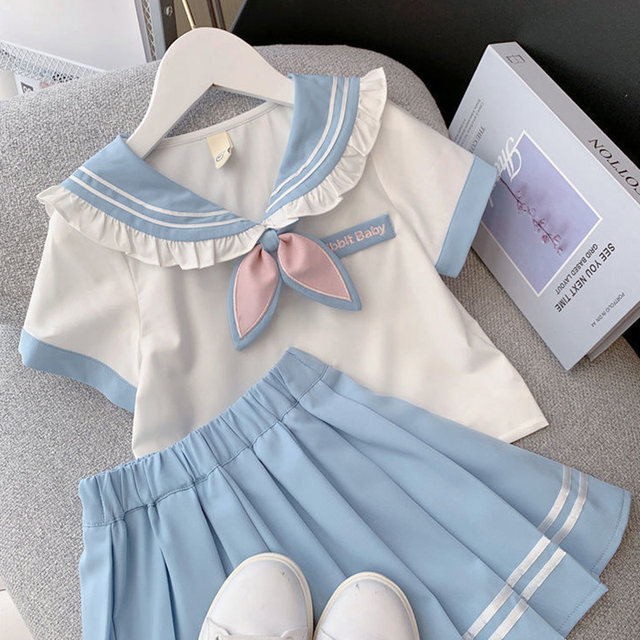 Girls college style JK uniform suit summer children 2022 new style girl ...