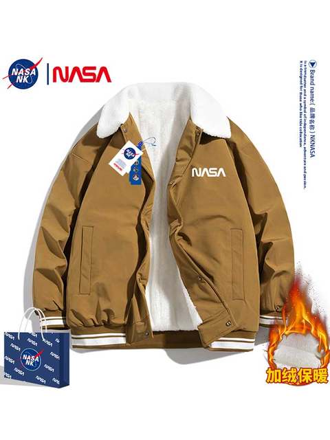NK NASA Co-branded Men's Jacket 2023 New Autumn and Winter Lamb Sweat ...
