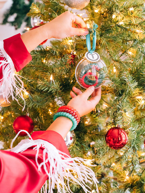 American TELETIES telephone wire hair tie Tele TT circle heart circle ...