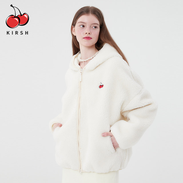 Kirsh Big Cherry Fleece Jacket for Women Autumn and Winter 2024 New ...