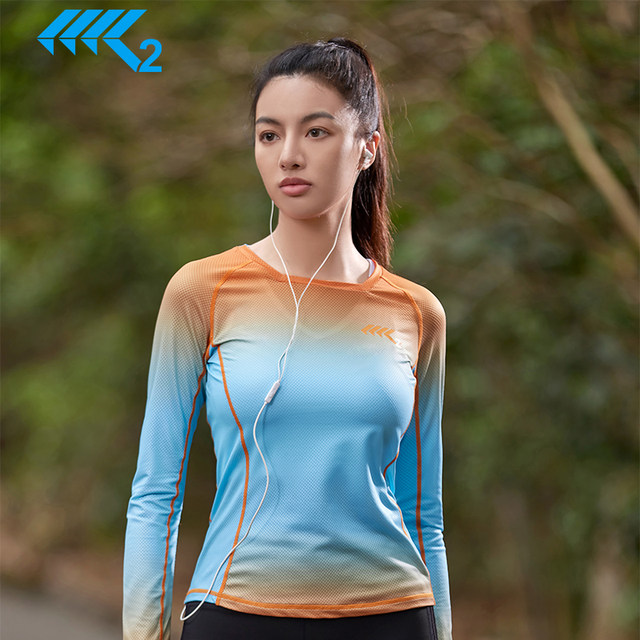 K2 Marathon Equipment Professional Running T -shirt T -shirt Autumn and Winter Long -sleeved ...