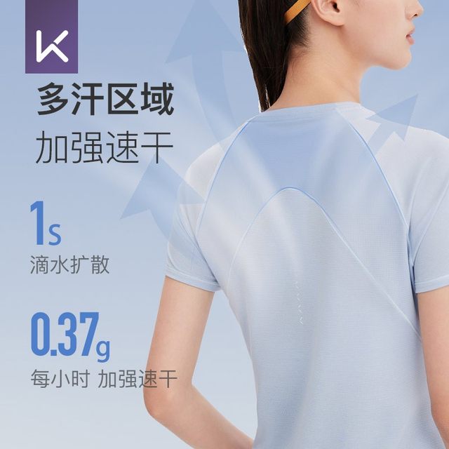 Keep quick-drying sports short-sleeved t-shirt women's self-cultivation ...