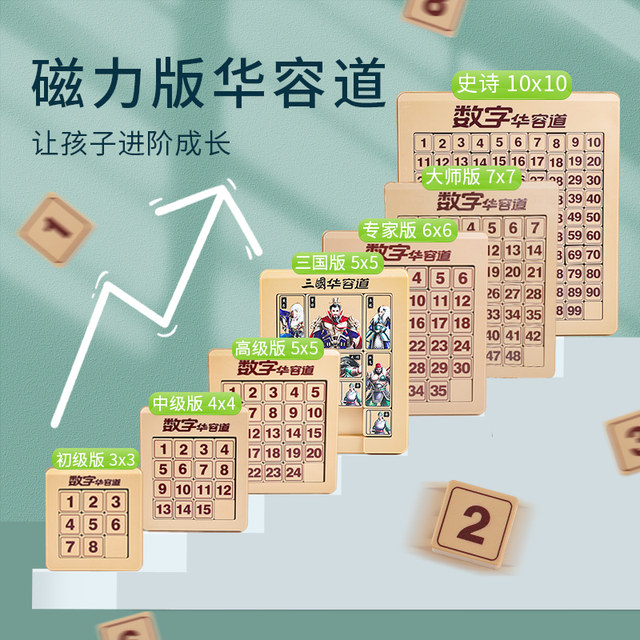 Magnetic version of a number Huarongdao sliding puzzle Three Kingdoms ...