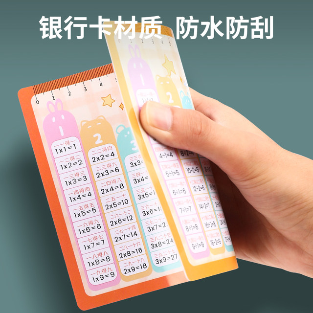 Nine-nine multiplication table card recitation artifact for primary ...