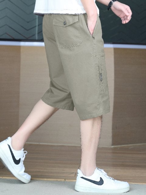Summer Pure Cotton Cropped Pants Men's Thin Versatile Workwear Casual ...