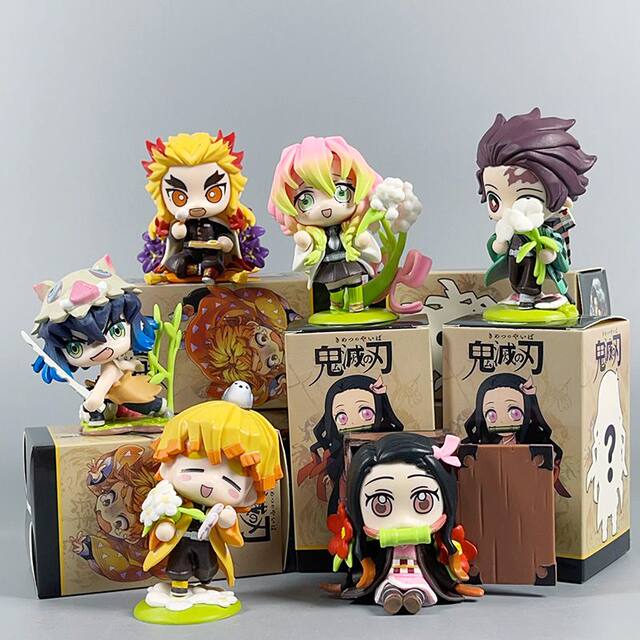 Demon Slayer Blind Box One-shot Birth Flower Figure Tanjiro Nezuko ...