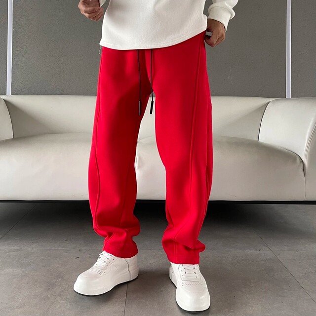 Spring new fashion versatile harem sweatpants men's simple solid color ...