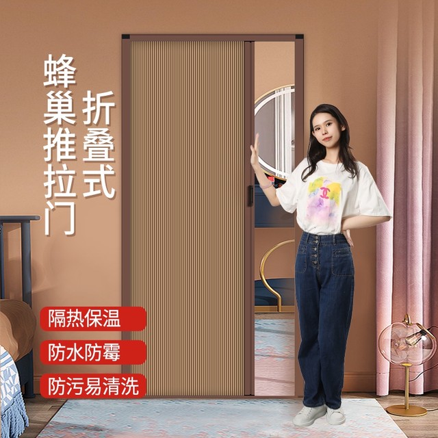 Folding sliding door kitchen gas simple temporary door invisible ...