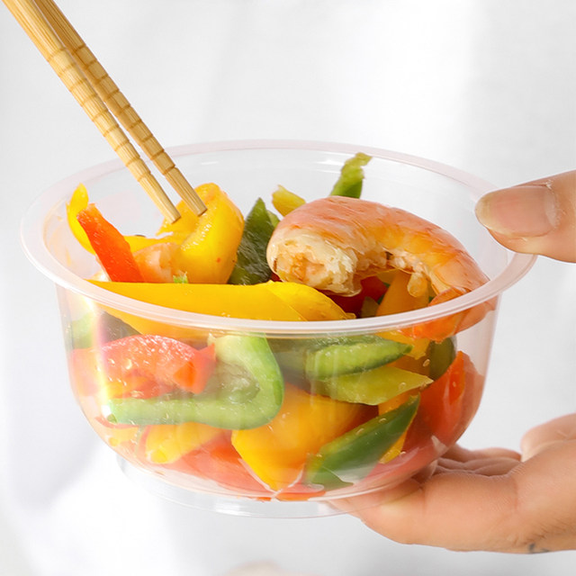 Zhikang disposable bowl packed meal box plastic household ice powder ...