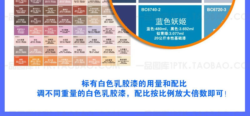 Latex Paint Color Chart For Interior And Exterior Walls | Water-Based ...