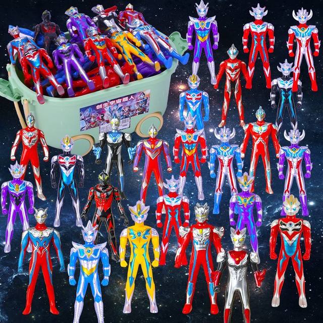 A Bucket of Toys, a Complete Set of Superhero Ultraman, Transforming ...