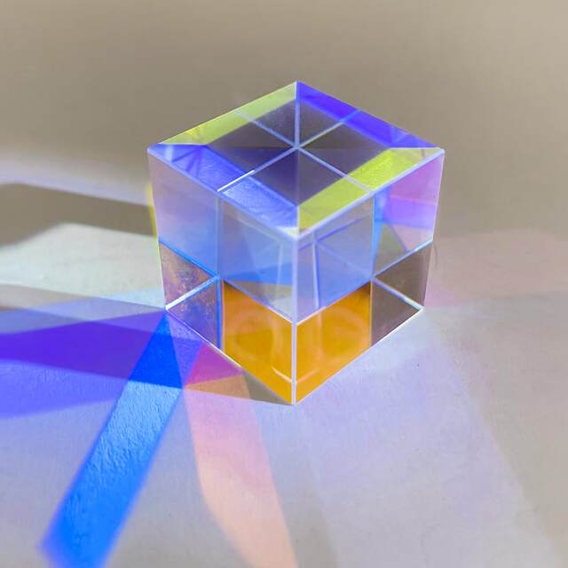 Sun Catcher Light Cube Color Prism Sun Catcher Desktop Ornament Glass ...