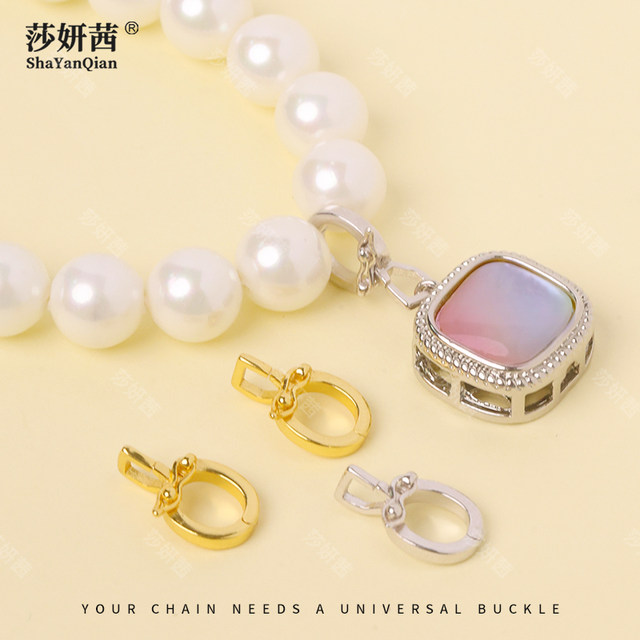 Universal buckle pendant 925 silver pearl necklace bracelet connecting ...