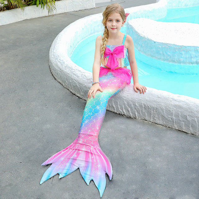 Mermaid Tail Children's Swimsuit Mermaid Swimwear Girls Princess Skirt ...