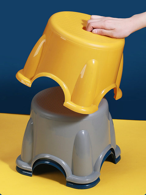 Plastic small stool thickened household small bench living room square ...