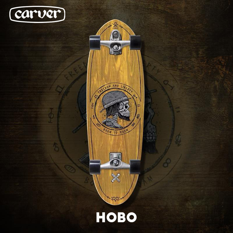 Carver Roamer Land Surfboard - 32 Inch Maple Wood