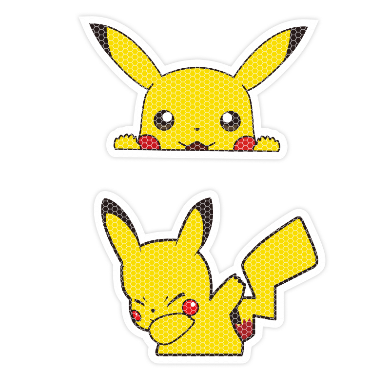 Pikachu strong reflector sticker Tattipure Motorcycle Motorcycle Emma ...
