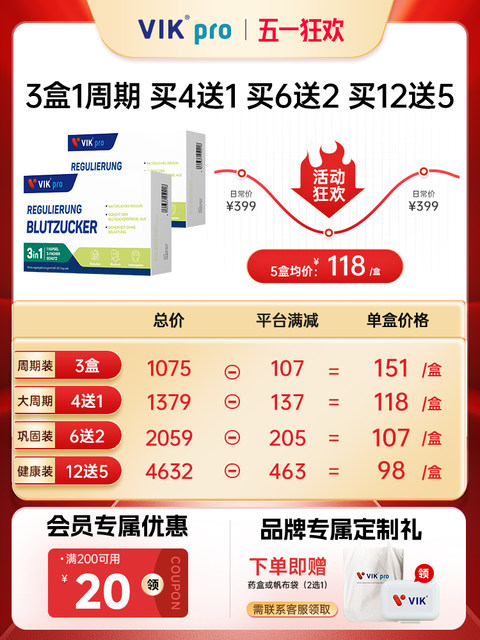 VIKpro German Oral Blood Glucose Ling Islet Bitter Melon Saponin Capsule Trivalent Chromium ...