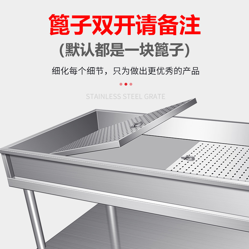 Braised meat and cooked food sorting table, stainless steel workbench ...