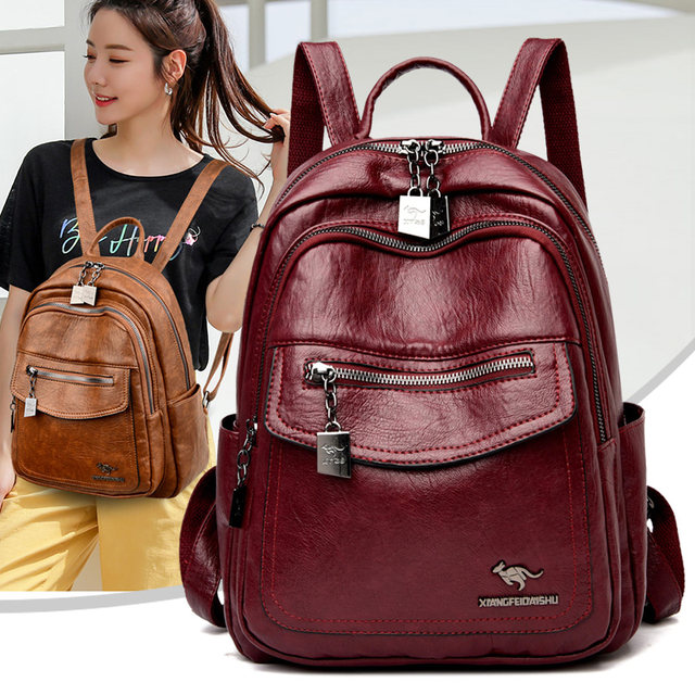 Xiangfei Kangaroo Leather Backpack Women's 2024 New Fashion Backpack ...