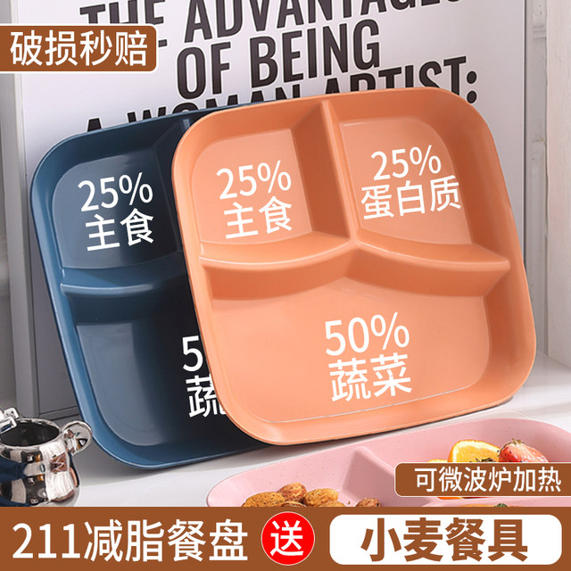 Better than ceramic! Fat-reducing dinner plate with divided plates 211 ...