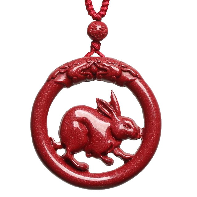 Natural raw ore cinnabar Xianglong Ping An buckle pendant Twelve zodiac ...