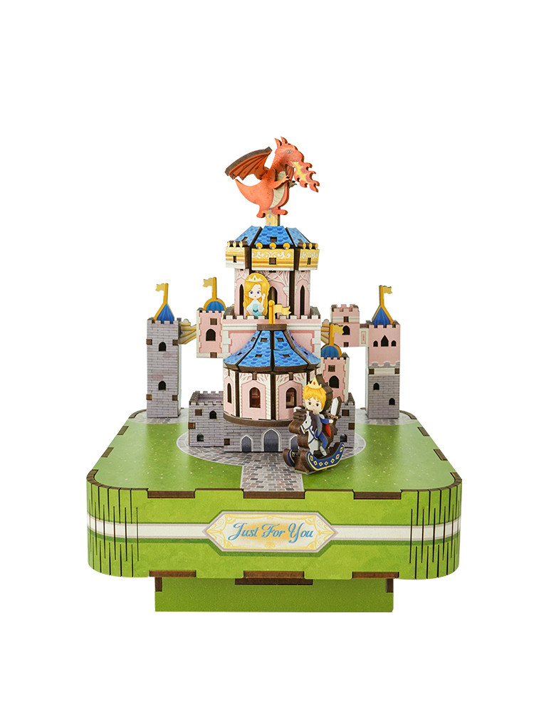 Fairy Tale Castle Building Blocks Music Box - Handmade DIY Childlike ...