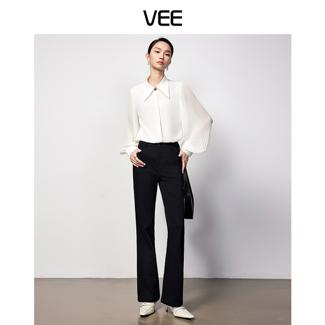 VEE Spring and Autumn New Trendy Versatile Slim New Black Jeans Micro ...