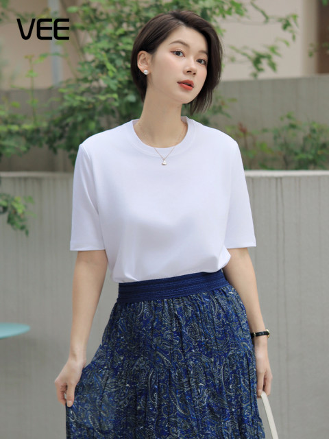 VEE Spring and Summer New Quick-Drying UV Women's White Round Neck Long ...