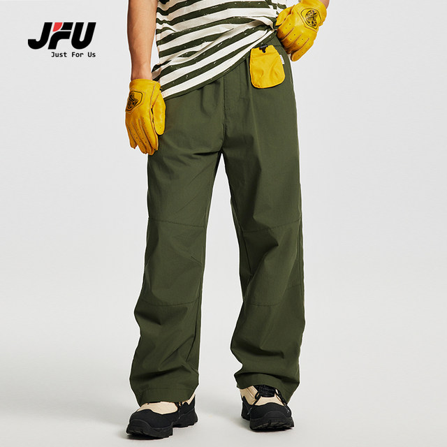 JFU 2024 autumn and winter new American style removable pocket loose ...