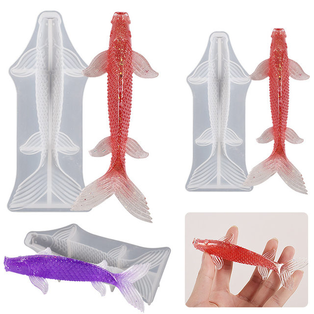 3D three-dimensional koi fish glue grinding tool DIY pastry pasta ...