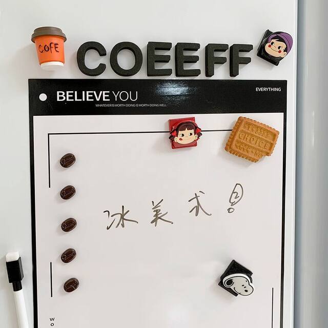 Erasable refrigerator magnet message board magnet decoration magnetic ...