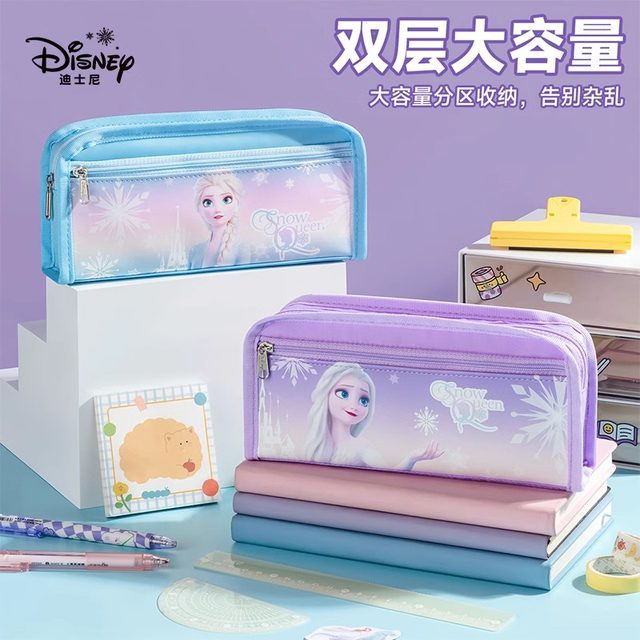 Disney Ice and Snow Canvas Pencil Bag Children's Cartoon Pencil Bag ...