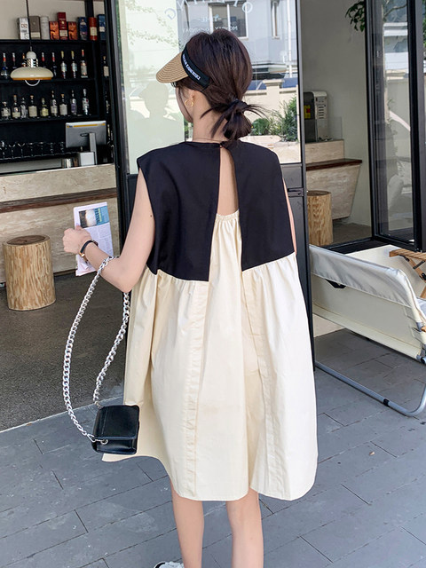 Design sense splicing and tricky dress for women's summer 2024 new ...