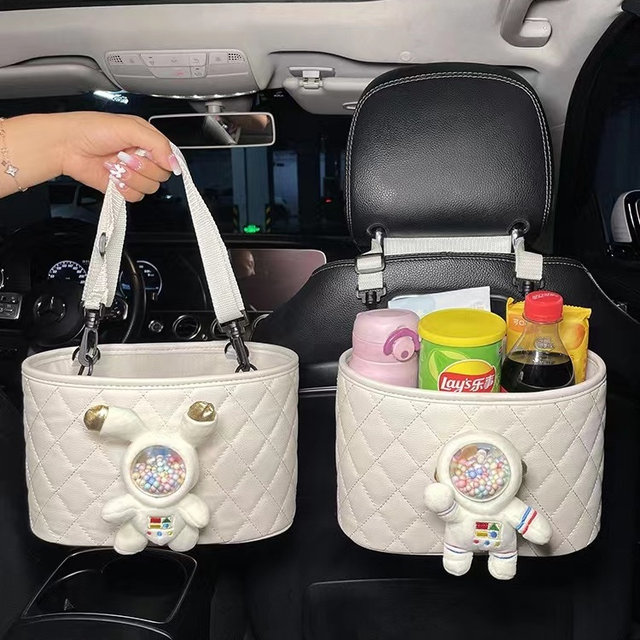 Car good storage bag seat back cute cartoon storage box multi-function ...